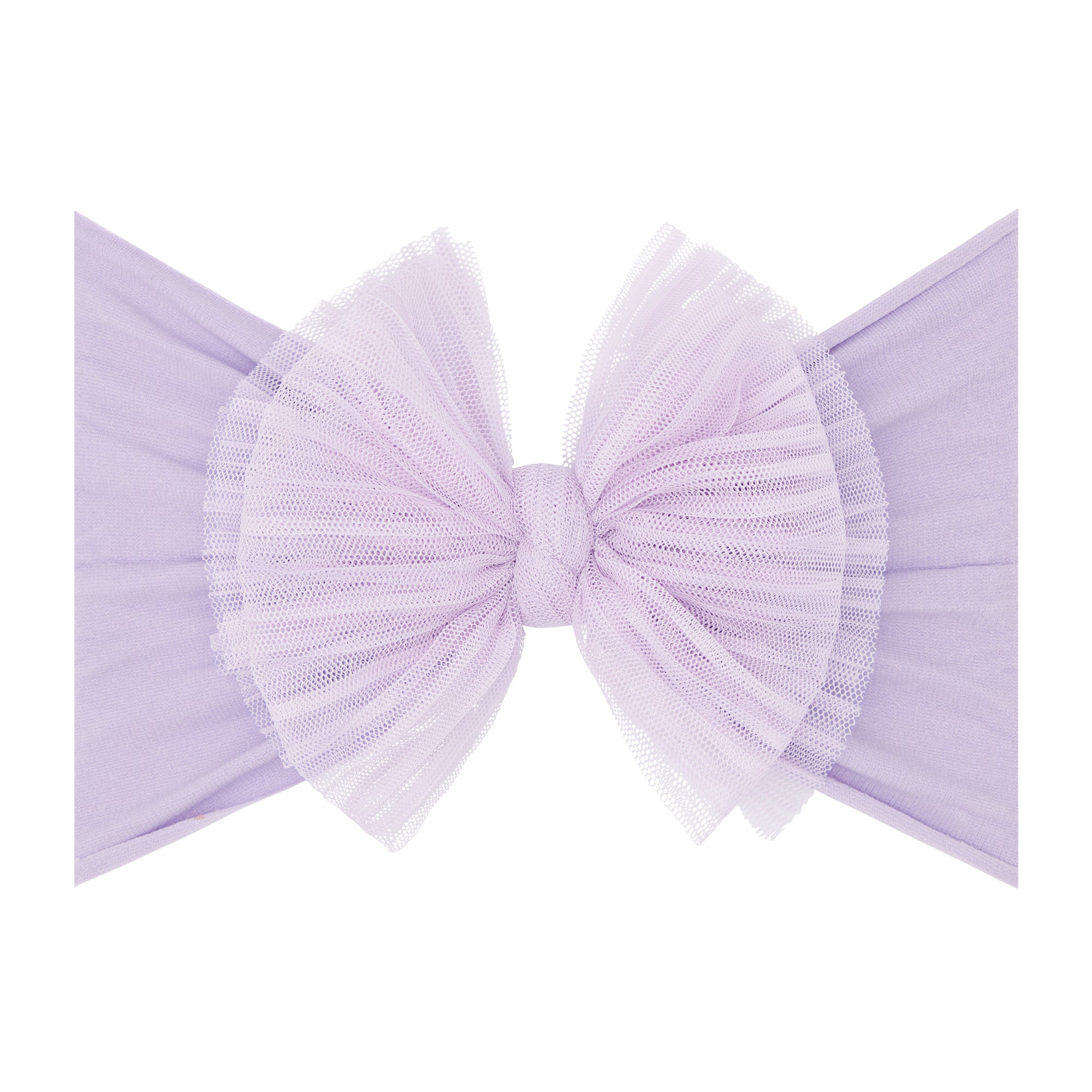 Light Orchid Pleated Tulle Bow | Baby Bling® Tulle FAB® – Baby Bling Bows
