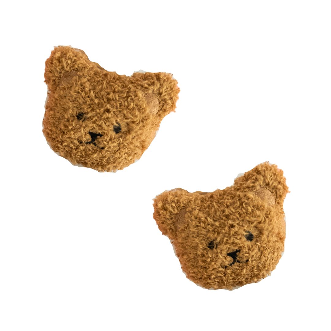 2PK NOVELTY CLIPS: teddy cocoa – Baby Bling Bows