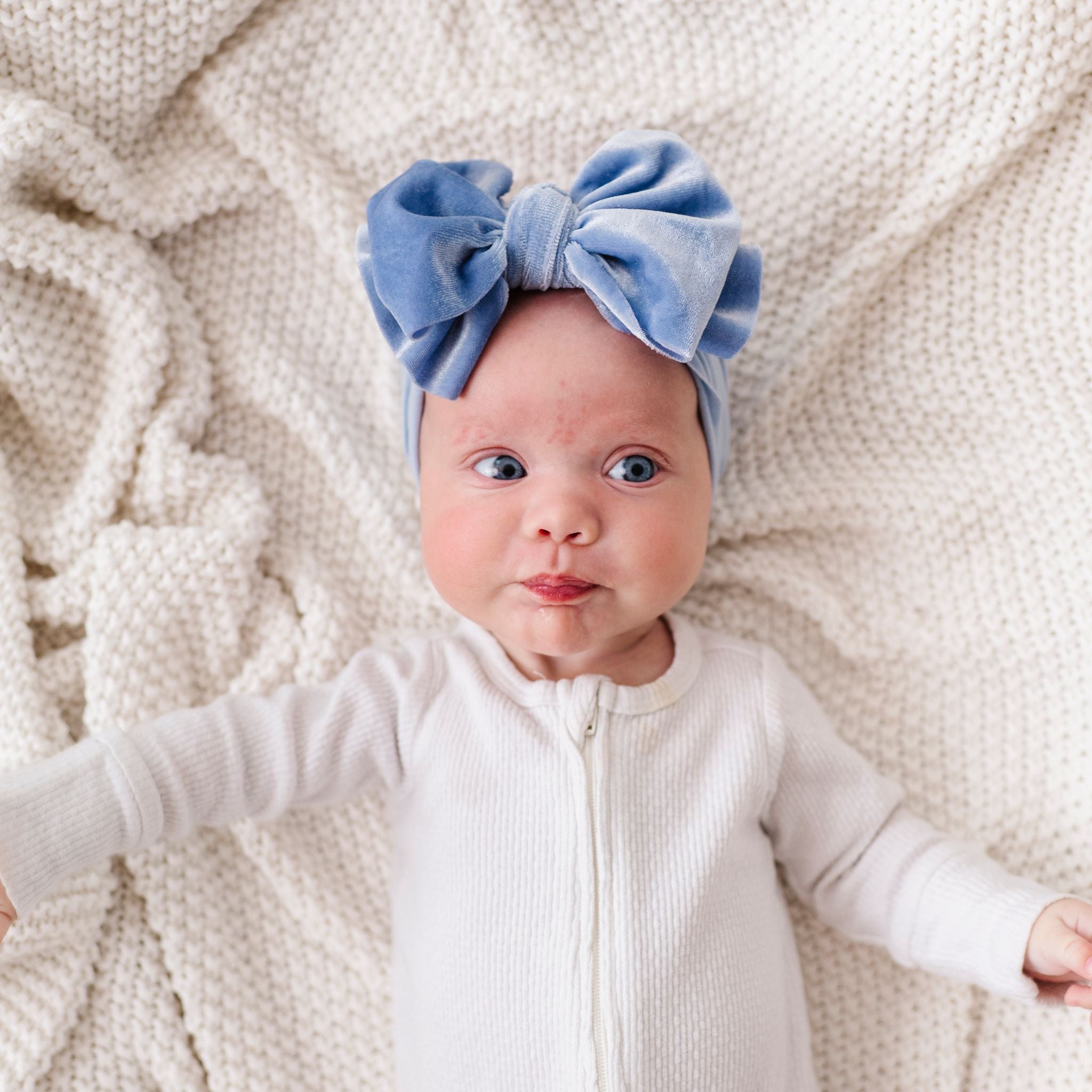 VELVET FAB®: french blue – Baby Bling Bows