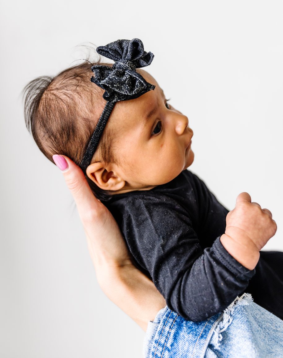 METALLIC BABY FAB SKINNY: metallic gold – Baby Bling Bows